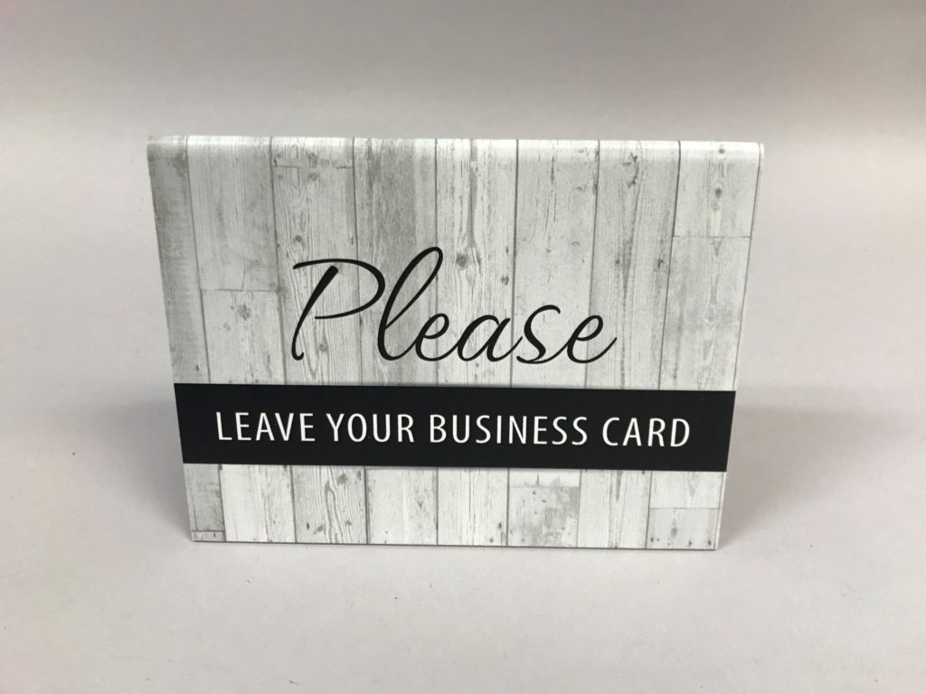 Leave Business Card / Please Register – White Barnboard & Black ...