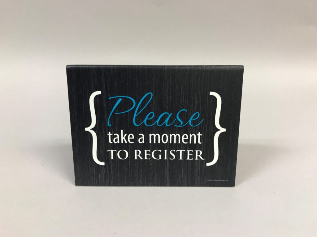 Leave Business Card / Please Register – Woodgrain & Blue – Realty Shop