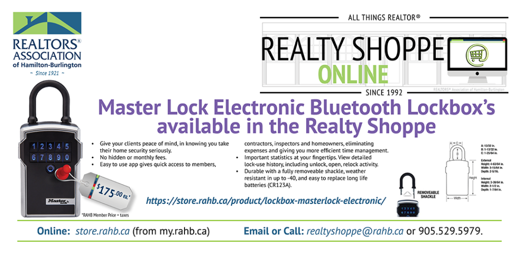 Master Lock Electronic Bluetooth Lockbox’s available at The Realty ...