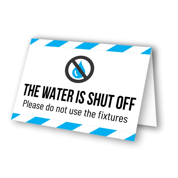 Water Off Notice – Display Sign – Realty Shop